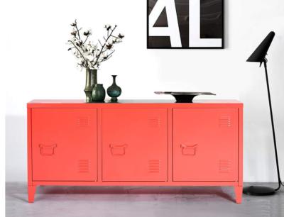 China Steel Storage Locker Cabinet 3 Door 6 Shelf Metal File Cabinet 123cm Office Hospital for sale