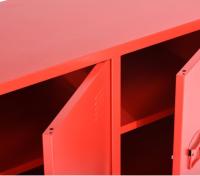 China Steel Storage Locker Cabinet 3 Door 6 Shelf Metal File Cabinet 123cm Office Hospital for sale