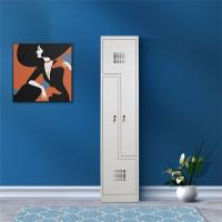 China Steel Military Wardrobe Locker Office Vertical Two Person Steel Locker Wardrobe 380x500x1800mm for sale