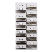 China 22 Doors Steel Storage Locker 1850mm Height Cold Rolled Steel Cabinet KD Structure for sale