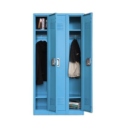 China 3 Door Steel Locker H1850 x W920 x D450mm Cold Rolled Steel Powder Coated for Gym School Military for sale