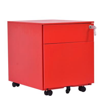 China Steel 2 Drawer Mobile Pedestal File Cabinet 600x400x500mm Powder Coating for sale