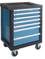 China Metal 7 Drawer Tool Trolley Cabinet 32kg Capacity 1331mm Height Steel Filing Cabinet for sale