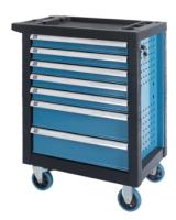 China Metal 7 Drawer Tool Trolley Cabinet 32kg Capacity 1331mm Height Steel Filing Cabinet for sale