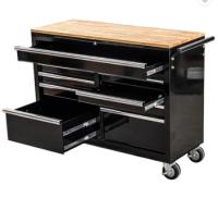 China Metal Hand Tools Cabinet Wooden Workbench 9 Drawers Tool Trolley Cart W460xD620xH1331mm for sale