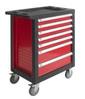 China Metal Hand Tools Cabinet Wooden Workbench 9 Drawers Tool Trolley Cart W460xD620xH1331mm for sale
