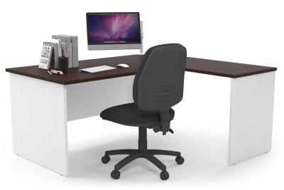 China Metal L Shaped Office Desk with Locking Drawer 120x60x75 cm E1 Particle Board for sale