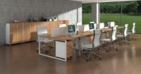 China Simple Design Office Study Desk Office Workstation With Steel Frame for sale