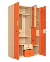 China Steel Office Wardrobe Closet W900 D400 H1850mm with 3-Point Locking System for sale