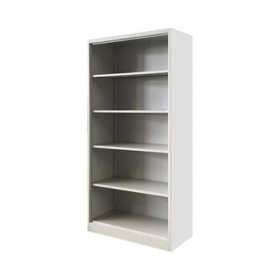 China 0.6mm Steel Library Book Shelf 900x400x1850mm Movable White Bookcase for Bookstore for sale