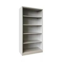 China 0.6mm Steel Library Book Shelf 900x400x1850mm Movable White Bookcase for Bookstore for sale