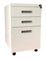China 3 Drawers Metal Steel Mobile Pedestal 0.7mm Cold Rolled Steel Office Cabinet for sale