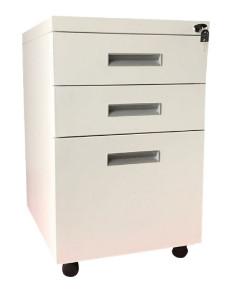 China 3 Drawers Metal Steel Mobile Pedestal 0.7mm Cold Rolled Steel Office Cabinet for sale