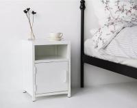 China Steel Bedside Nightstand Cabinet 350x350x510mm Home Furniture Storage with Adjustable Feet for sale