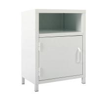 China Steel Bedside Nightstand Cabinet 350x350x510mm Home Furniture Storage with Adjustable Feet for sale