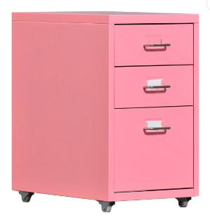 China Office Steel Storage Cabinet 3 Drawer Mobile Pedestal W400 D500 H630mm Lockable for sale