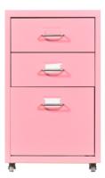 China Office Steel Storage Cabinet 3 Drawer Mobile Pedestal W400 D500 H630mm Lockable for sale