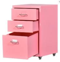 China Office Steel Storage Cabinet 3 Drawer Mobile Pedestal W400 D500 H630mm Lockable for sale