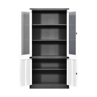 China Steel File Cabinet with Glass Door H1850xW900xD400mm SPCC Cold Rolled Steel for sale