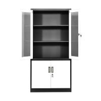 China Steel File Cabinet with Glass Door H1850xW900xD400mm SPCC Cold Rolled Steel for sale