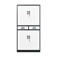 China Metal Office Steel Storage Cupboards With Middle Two Drawers for sale