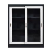 China Low Height Half Sliding Glass Door Office Cupboard With File Storage for sale