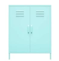 China 2 Door Metal Locker Storage Cabinet Knocked Down for sale