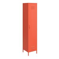 China Orange H1700 Single Metal Locker Storage Cabinet Flat Packing Adjustable Feet 0.5mm Steel for sale