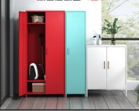 China Orange H1700 Single Metal Locker Storage Cabinet Flat Packing Adjustable Feet 0.5mm Steel for sale