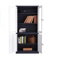 China Office Steel Storage File Cabinet with Glass Door H1850xW900xD400mm SPCC Steel for sale