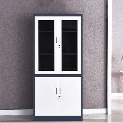 China Office Steel Storage File Cabinet with Glass Door H1850xW900xD400mm SPCC Steel for sale