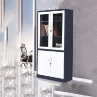 China Office Steel Storage File Cabinet with Glass Door H1850xW900xD400mm SPCC Steel for sale