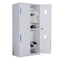China Powder Coated Steel Locker 6 Door 4 Door Office Furniture H1850mm Custom Colors for sale