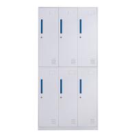 China Powder Coated Steel Locker 6 Door 4 Door Office Furniture H1850mm Custom Colors for sale