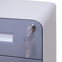 China Round Edge Steel 3 Drawer Mobile Pedestal File Cabinet H600mm W400mm D500mm for sale