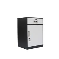 China Modern Steel Bedside Cabinet with One Drawer Storage Cold Rolled Steel ISO9001 for sale