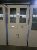 China Glass Door Steel Filing Cabinet H1850 W900 D400mm Cold Rolled SPCC Office Storage for sale
