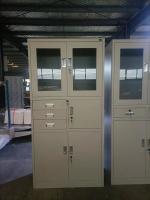 China Glass Door Steel Filing Cabinet H1850 W900 D400mm Cold Rolled SPCC Office Storage for sale