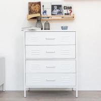 China White Metal Steel 4 Drawer Cabinet 35kg Capacity for Office Living Room for sale