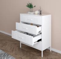 China White Metal Steel 4 Drawer Cabinet 35kg Capacity for Office Living Room for sale