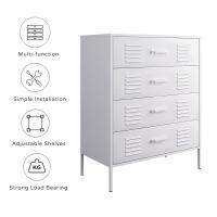 China White Metal Steel 4 Drawer Cabinet 35kg Capacity for Office Living Room for sale