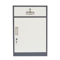 China Hospital Single Door Metal Nightstand Bedside Cabinet 0.6mm with Drawer 23kg for sale