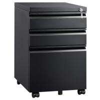 China 3 Drawer Steel Mobile Pedestal With WT Locking System for sale