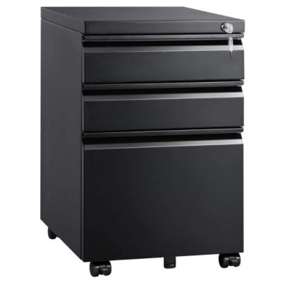 China 3 Drawer Steel Mobile Pedestal With WT Locking System for sale