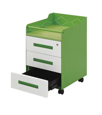 China Multi Function Steel Cabinet Drawer Puller Mobile Metal Office File Pedestal Cabinet for sale