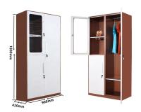 China Steel 3 Door Wardrobe Cabinet Cubby Lockers H1800mm for Bedroom Office School for sale