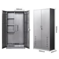 China Stainless Steel 201 Mop Sundries Cabinet Cleaning Storage Locker 400x400x1800mm for sale