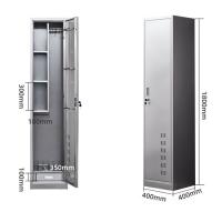 China Stainless Steel 201 Mop Sundries Cabinet Cleaning Storage Locker 400x400x1800mm for sale