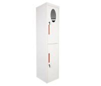 China 2 Doors Metal Locker Cabinet Vertical Standing With Hanger for sale