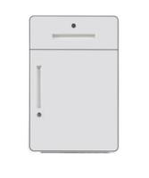 China Under Desk Three Drawer Steel Mobile Pedestal Metal Locker Cabinet White 600x390x520mm for sale